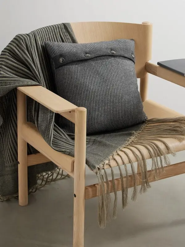 Brunello Cucinelli Button-detailed Ribbed Cashmere Cushion