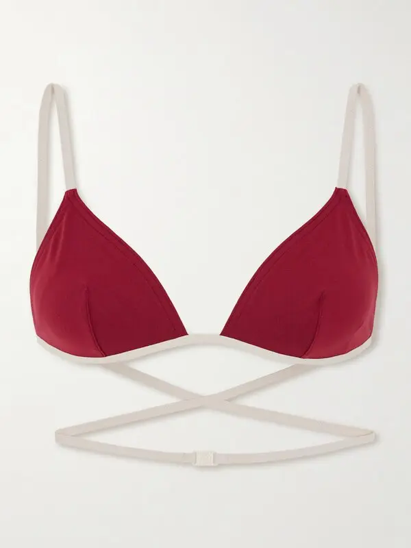 ERES Reinette Karen Two-tone Triangle Bikini Top - Red