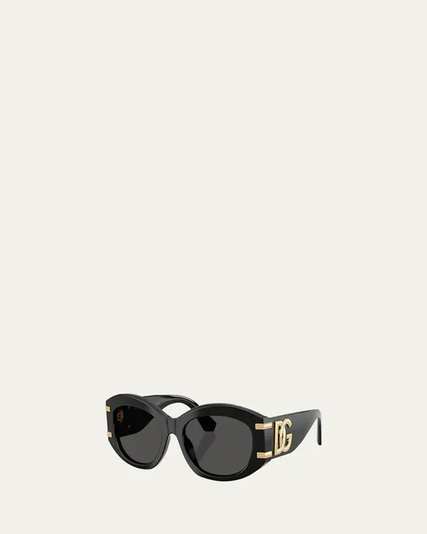 Dolce & Gabbana Dg4502 Oval Sunglasses - Black