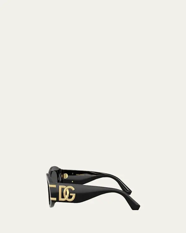 Dolce & Gabbana Dg4502 Oval Sunglasses - Black