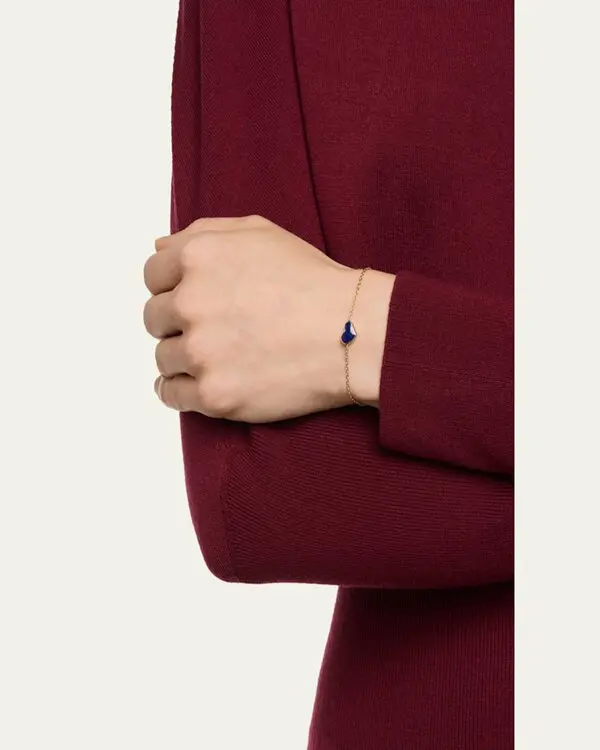 JAN LESLIE Heart Station Bracelet - Lapis