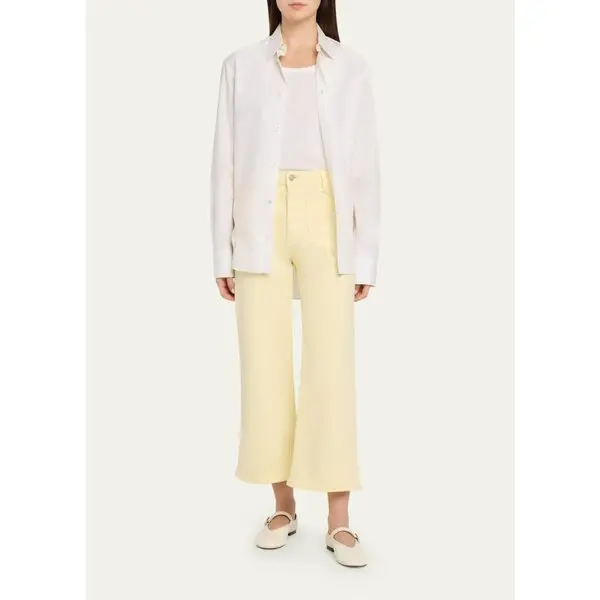 FRAME The Anchor Wide Leg Pants - Lemon