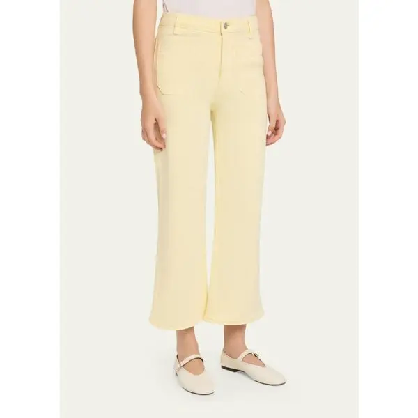 FRAME The Anchor Wide Leg Pants - Lemon