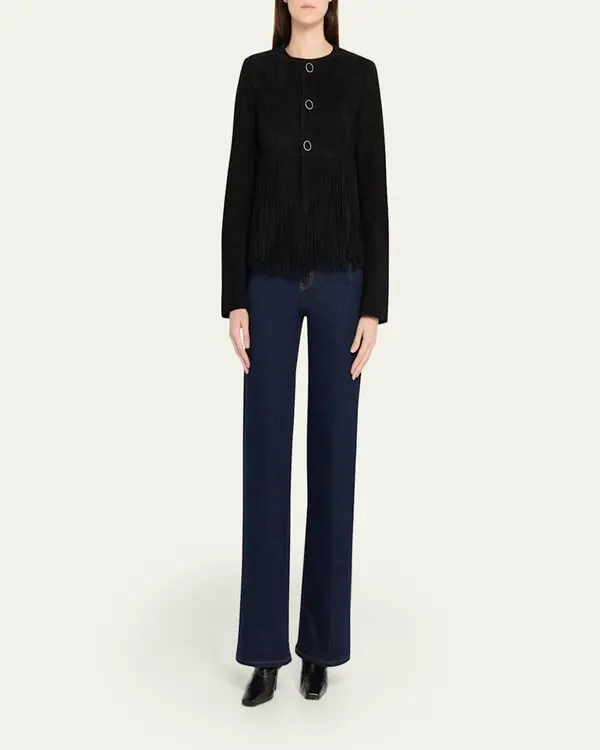 FRAME Le Slim Palazzo Long Jeans