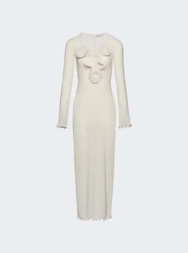 Magda Butrym Crepe Maxi Dress - Cream