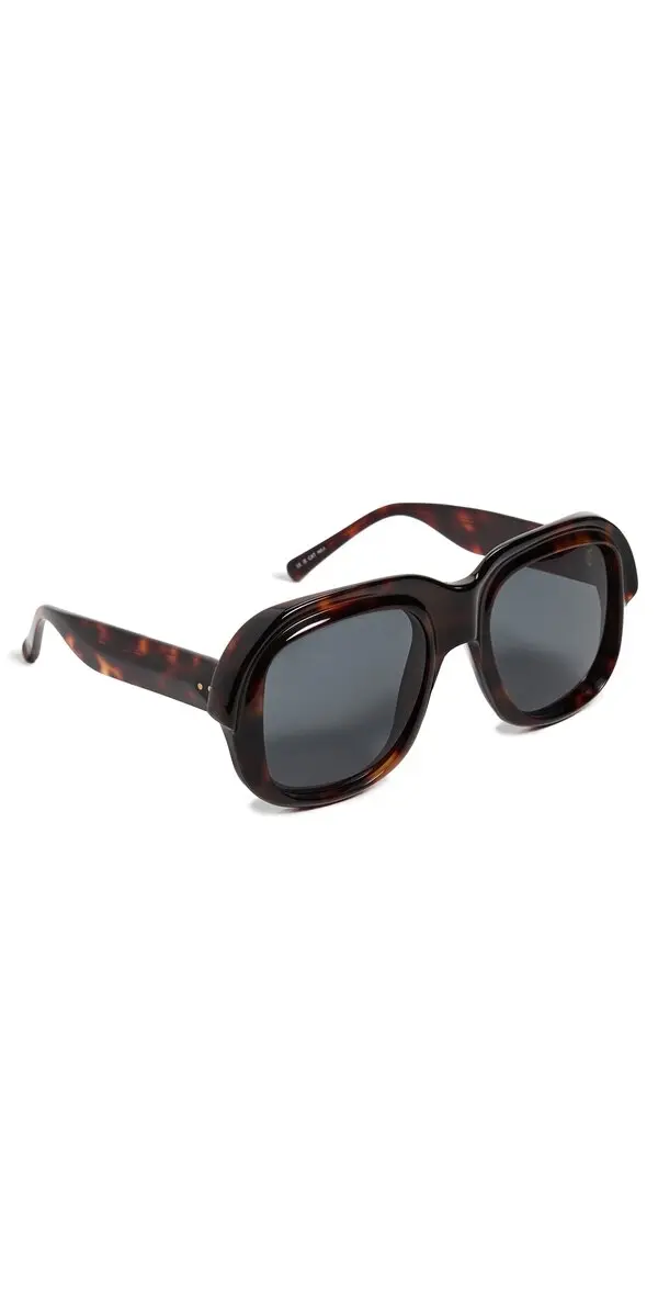 Dries Van Noten Round Sunglasses - Tortoiseshell/gold/grey