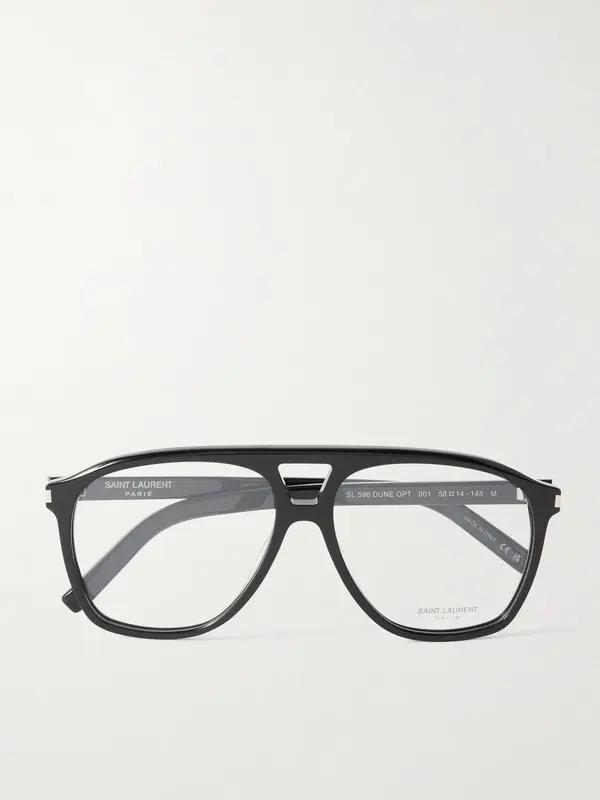 Saint Laurent Aviator-style Optical Glasses - Black