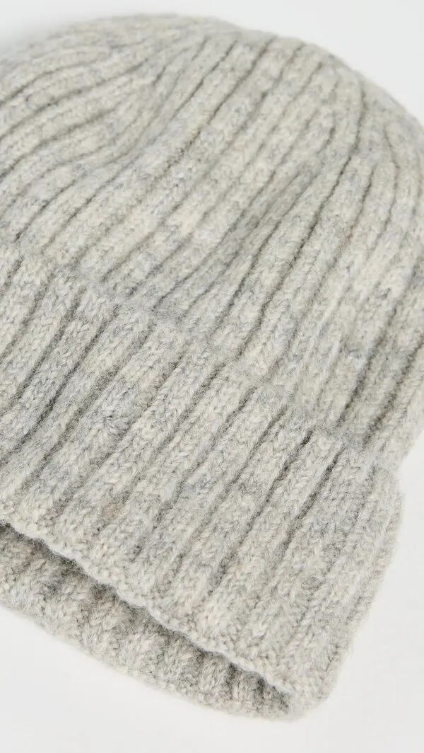 Hat Attack Ribbed Beanie - Heather Grey