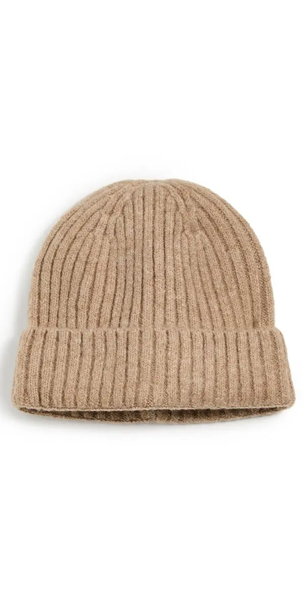 Hat Attack Ribbed Beanie - Tan