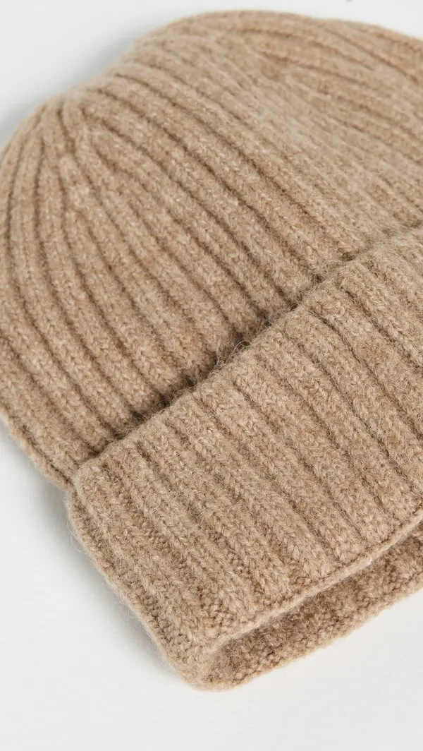 Hat Attack Ribbed Beanie - Tan