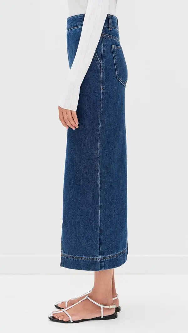 ALIGNE Asher Denim Midi Skirt