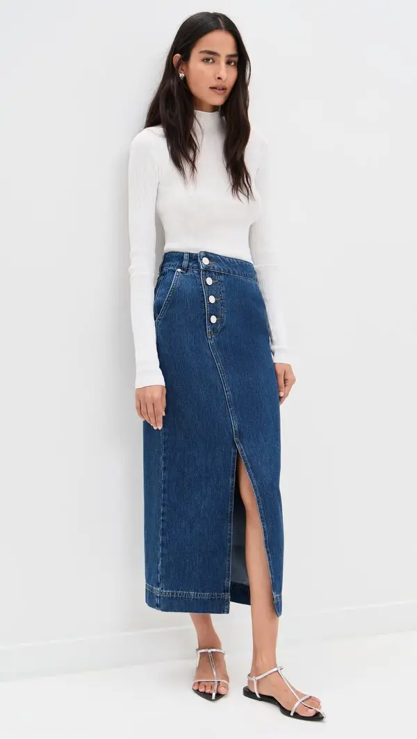 ALIGNE Asher Denim Midi Skirt