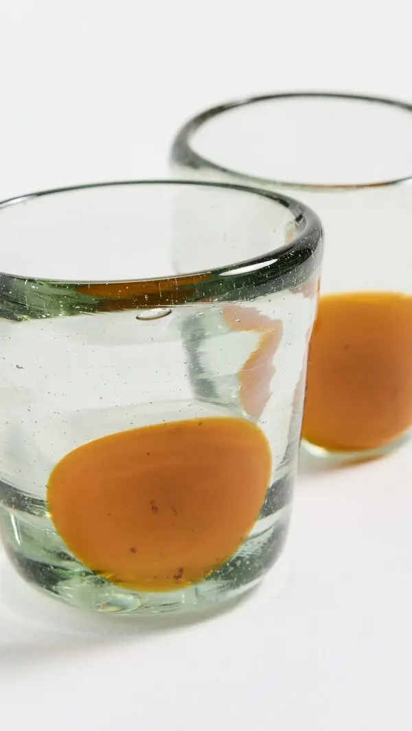 STUDIO CONCHITA Glass Chiquito Set Of 4 - Orange