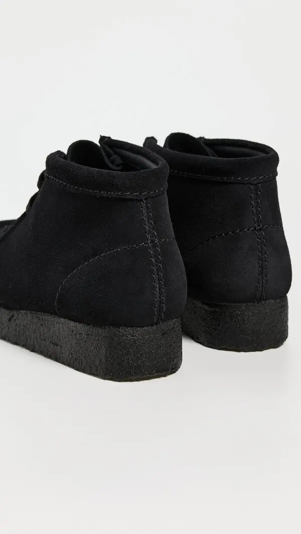 Clarks Wallabee Boots - Black Suede