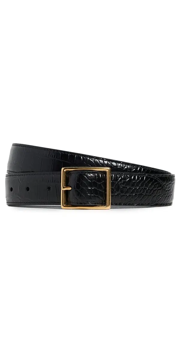 NILI LOTAN Gabriele Belt - Black/antique Gold