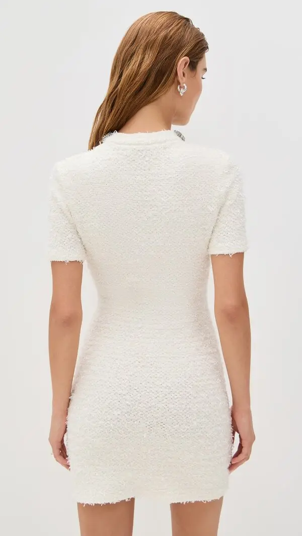 self portrait textured knit mini dress Self-Portrait textured-knit Mini Dress | Pink