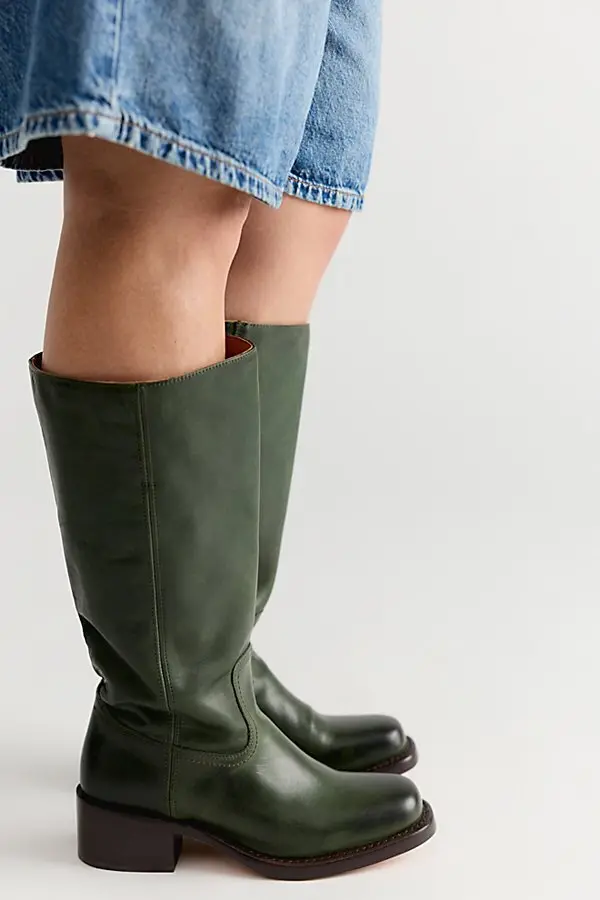 THE FRYE COMPANY Campus 14l Wide Calf Boots - Forest
