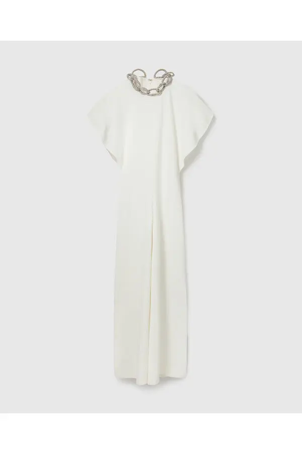 Stella McCartney Chain Cap-sleeve Jumpsuit - White