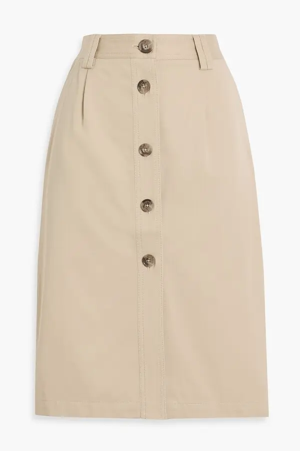 ANINE BING Zair Cotton-twill Skirt - Beige