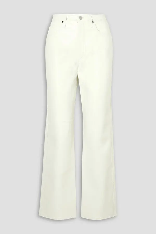 GOLDSIGN The Multi Stitch Leather-blend Straight-leg Pants