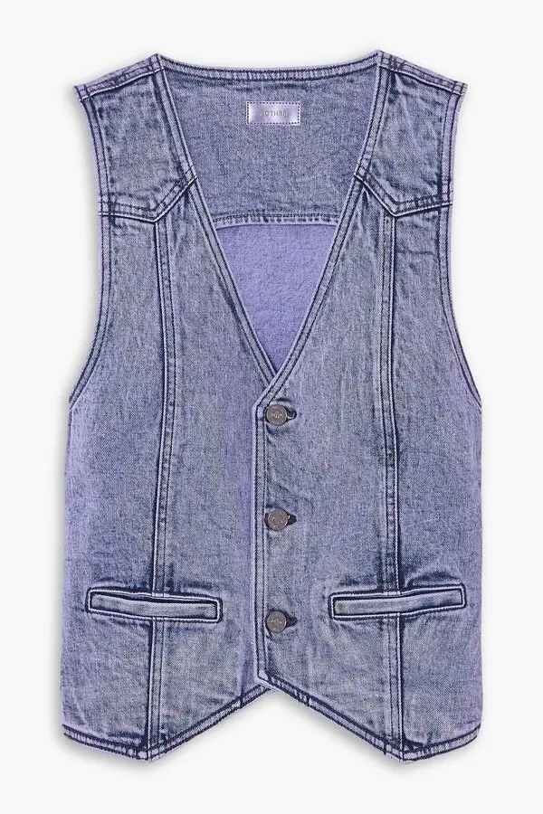 MOTHER The Masked Rider Denim Vest - Lavender