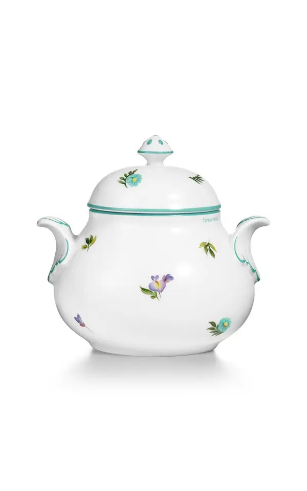 Tiffany & Co. Exclusive Wildflower Porcelain Sugar Bowl - White