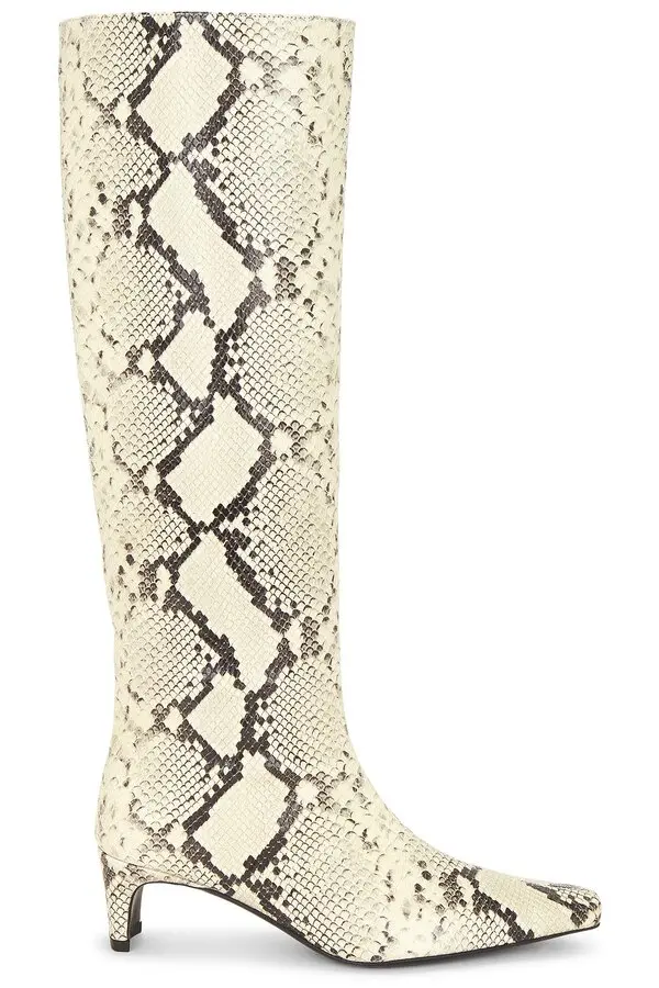 Staud Wally Snake-embossed Leather Boots