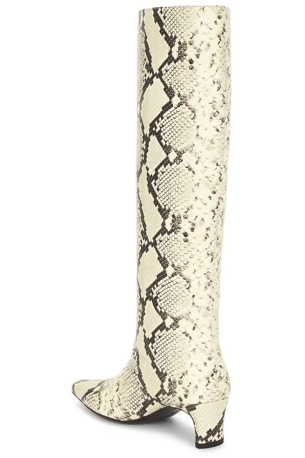 Staud Wally Snake-embossed Leather Boots