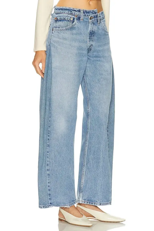 ALIGRACE Vintage Crossover Barrel Jeans