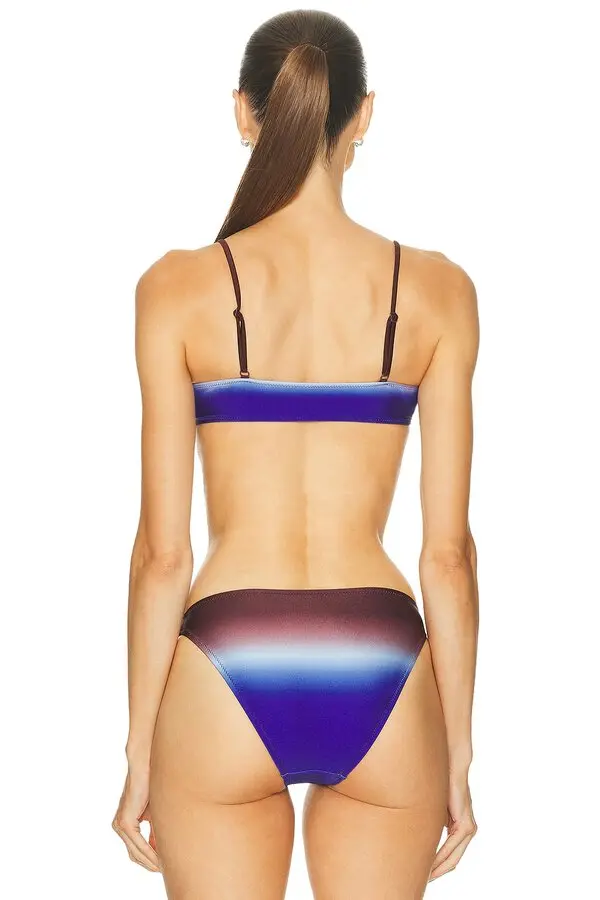 Solid & Striped The Daniela Bikini Top - Twilight & Raisin Brown