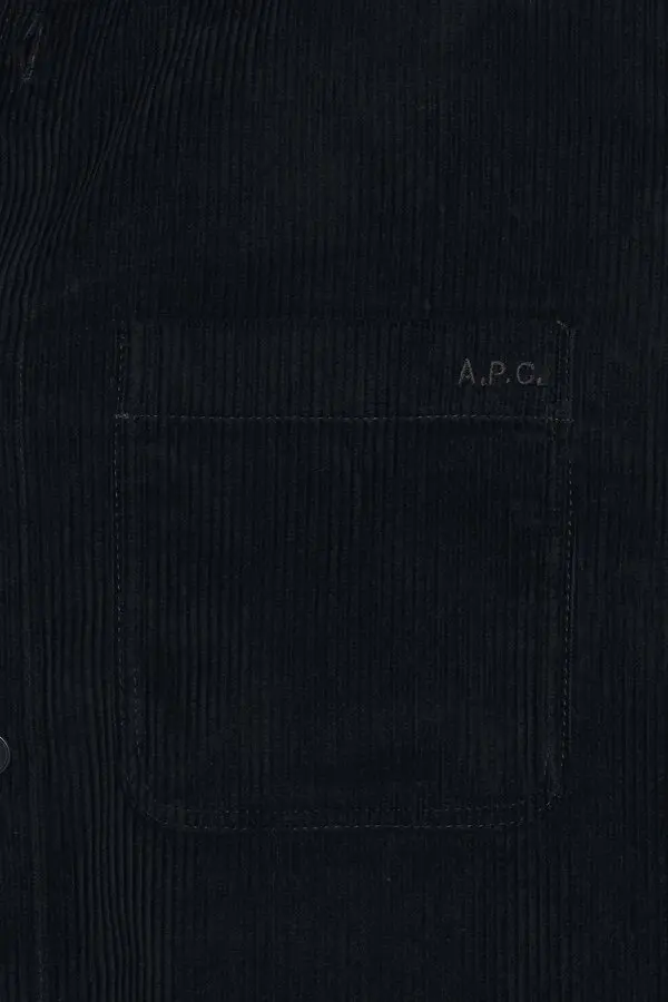 A.p.c. Leon Surchemise In Navy