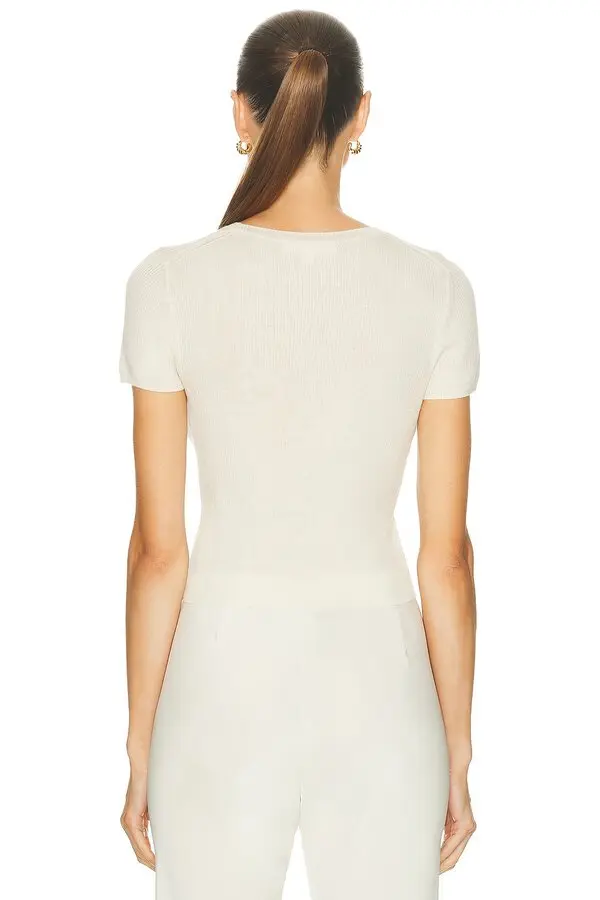 Eterne Rib Stitch Cashmere Baby Tee