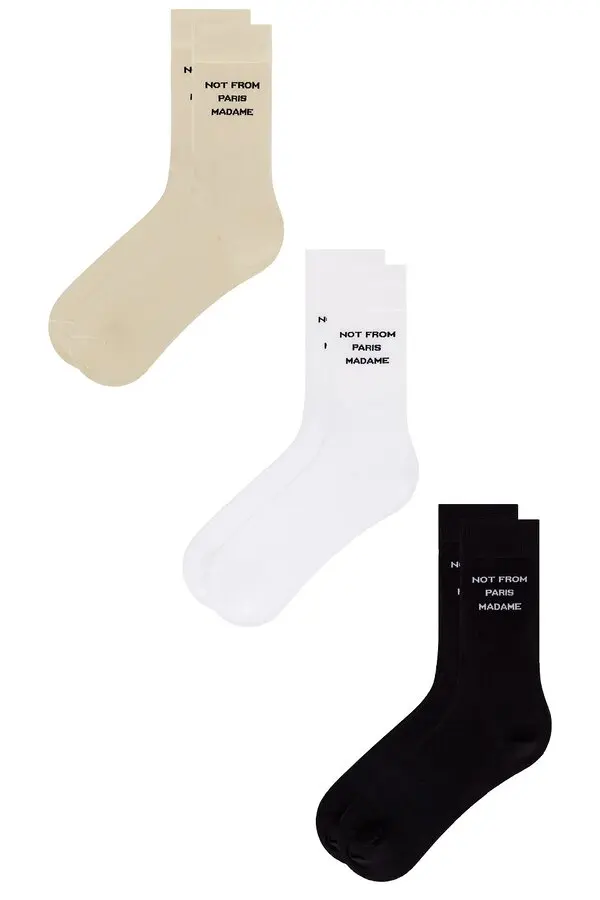Drole De Monsieur Slogan Socks