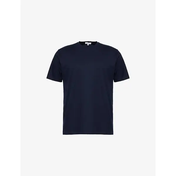 ARNE Mercerised Interlock Cotton-jersey T-shirt - Navy