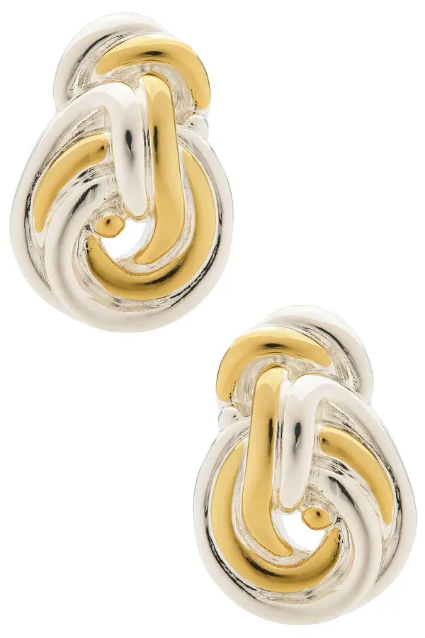 JULIETTA Knot Earrings - Silver & Gold