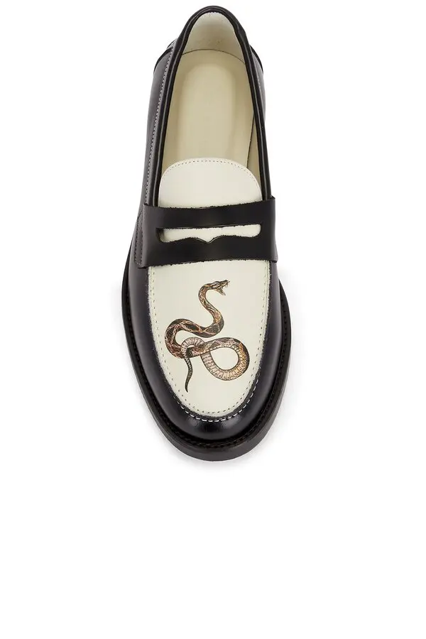 DUKE + DEXTER Wilde Penny Loafer - Snake