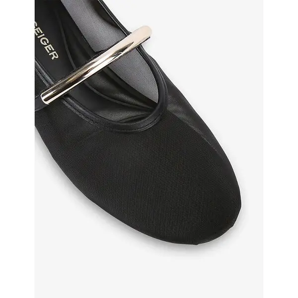 Kurt Geiger Nella Mesh Ballet Flats - Black