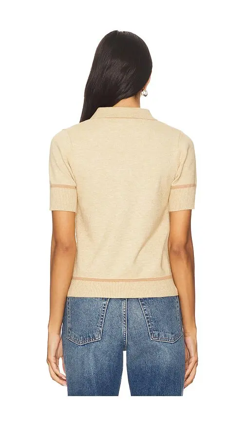 Central Park West Atlast Zip Up Polo