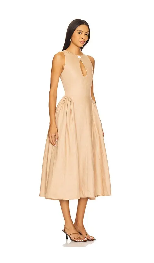 sachin and babi light blue dress Champagne Sparkle Off The Shoulder Draped Top Midi Dress – AX Paris main image 1
