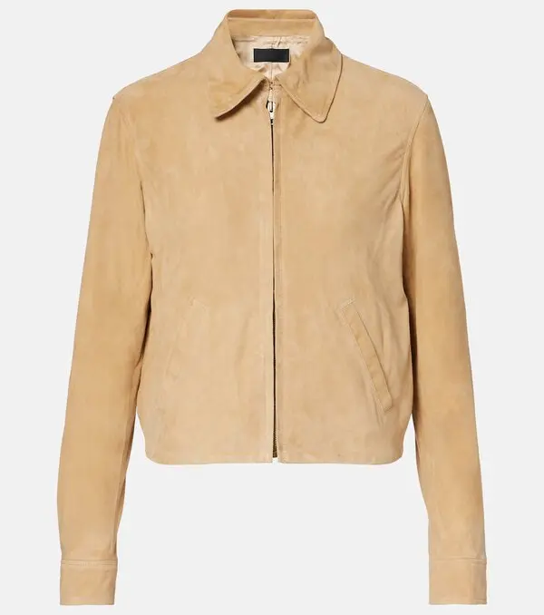 NILI LOTAN Beauvais Suede Jacket - Beige