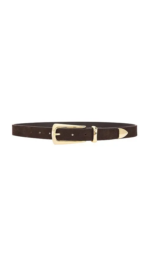 FAVORITE DAUGHTER The Suede Statement Belt - Chocolate