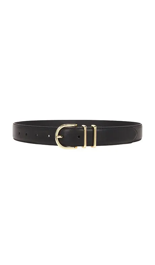 FAVORITE DAUGHTER The Fancy Juni Belt - Black & Polished Gold