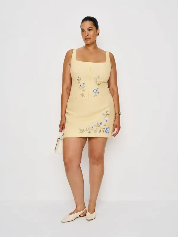 REFORMATION Ren Linen Mini Skirt