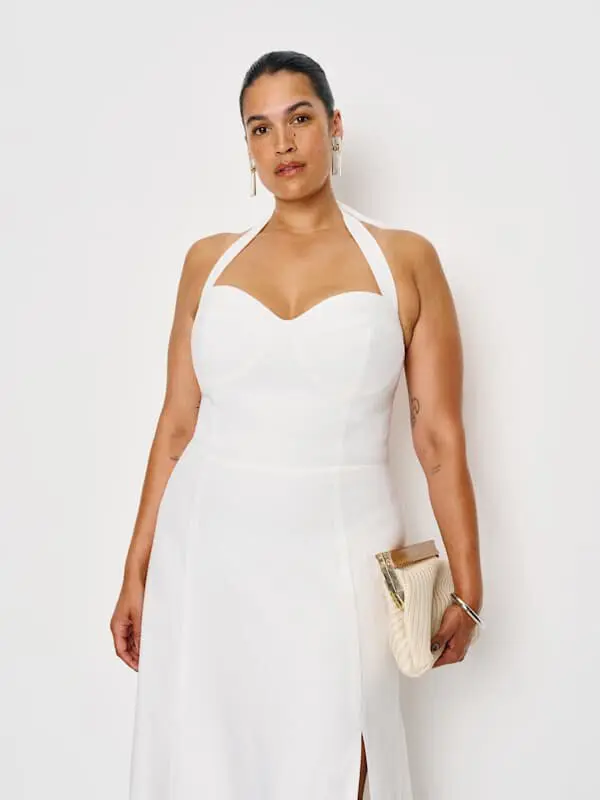 REFORMATION Tala Linen Midi Dress