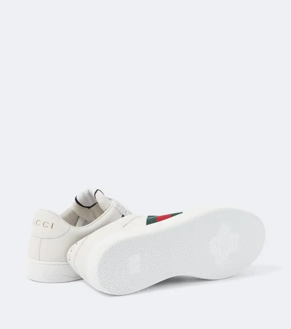 Gucci Screener Debossed Leather Sneakers