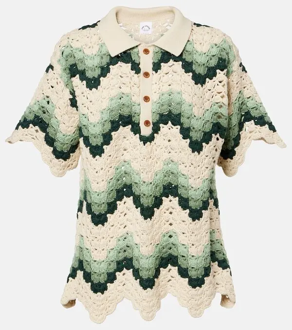 The Upside Tidal Sagra Cotton Crochet Top - Beige