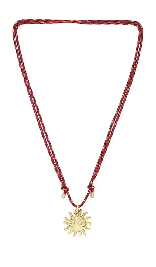 LUV AJ Ibiza Sun Pendant Necklace - Gold