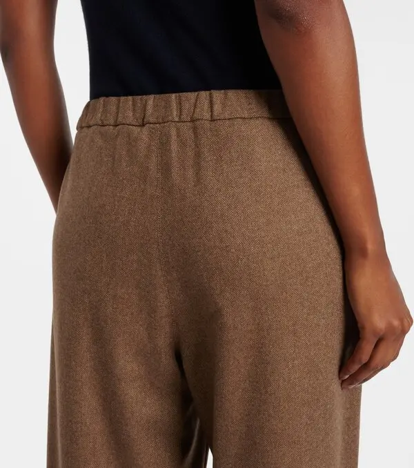 Max Mara Livio Wide-leg Wool-cashmere Trousers - Beige