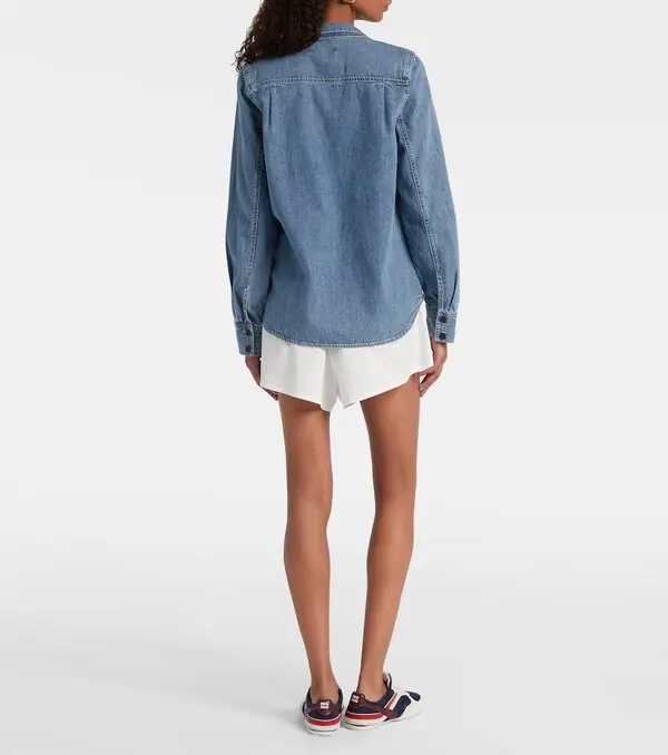 FRAME Low Collar Denim Shirt
