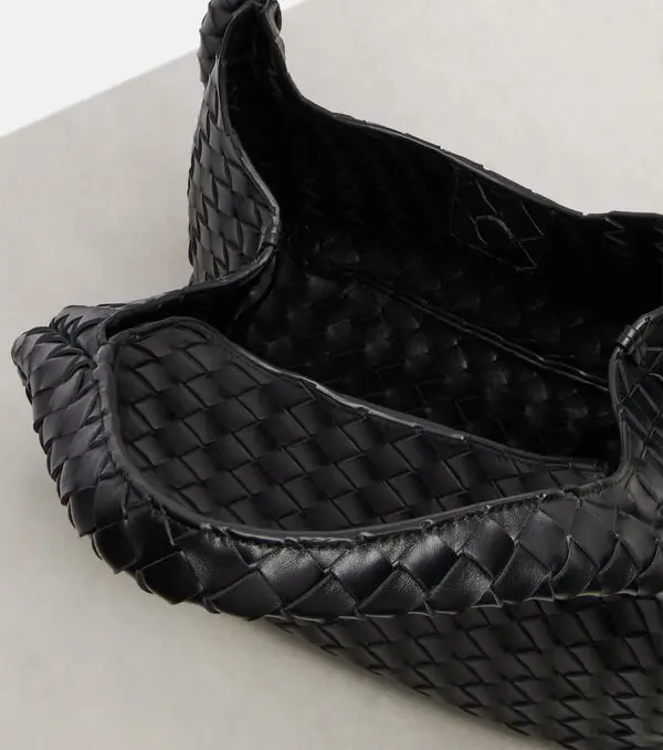 Bottega Veneta Campana Medium Shoulder Bag - Black